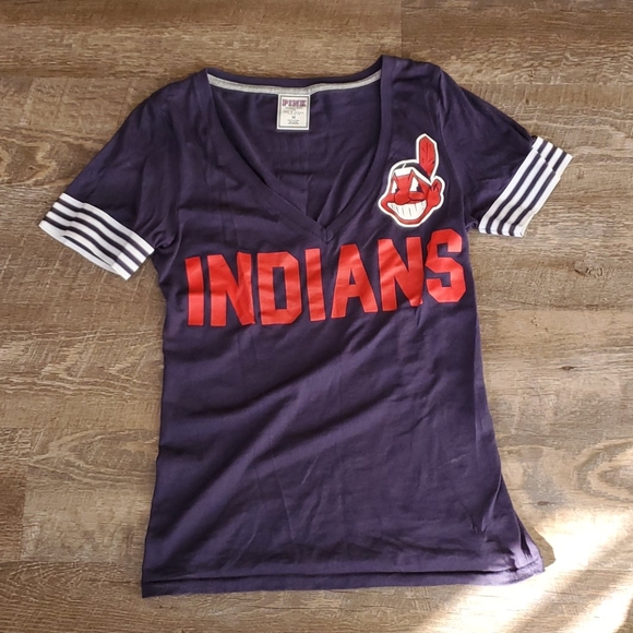 PINK Victoria's Secret | Tops | Vs Pink Cleveland Indians Tshirt Old ...